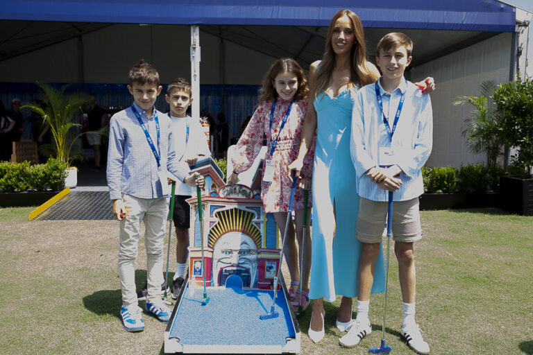 Bec Judd arrives for the 2024 ISPS HANDA Australian Open Fan Experience ...
